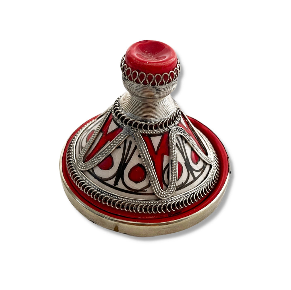 Red Vintage Moroccan Tajine with metal lining – MyTindy